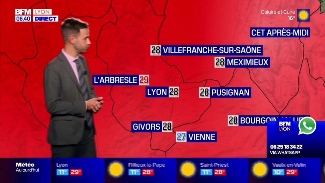 Météo Rhône: encore un jeudi ensoleillé et chaud, il fera 28°C à Lyon ...
