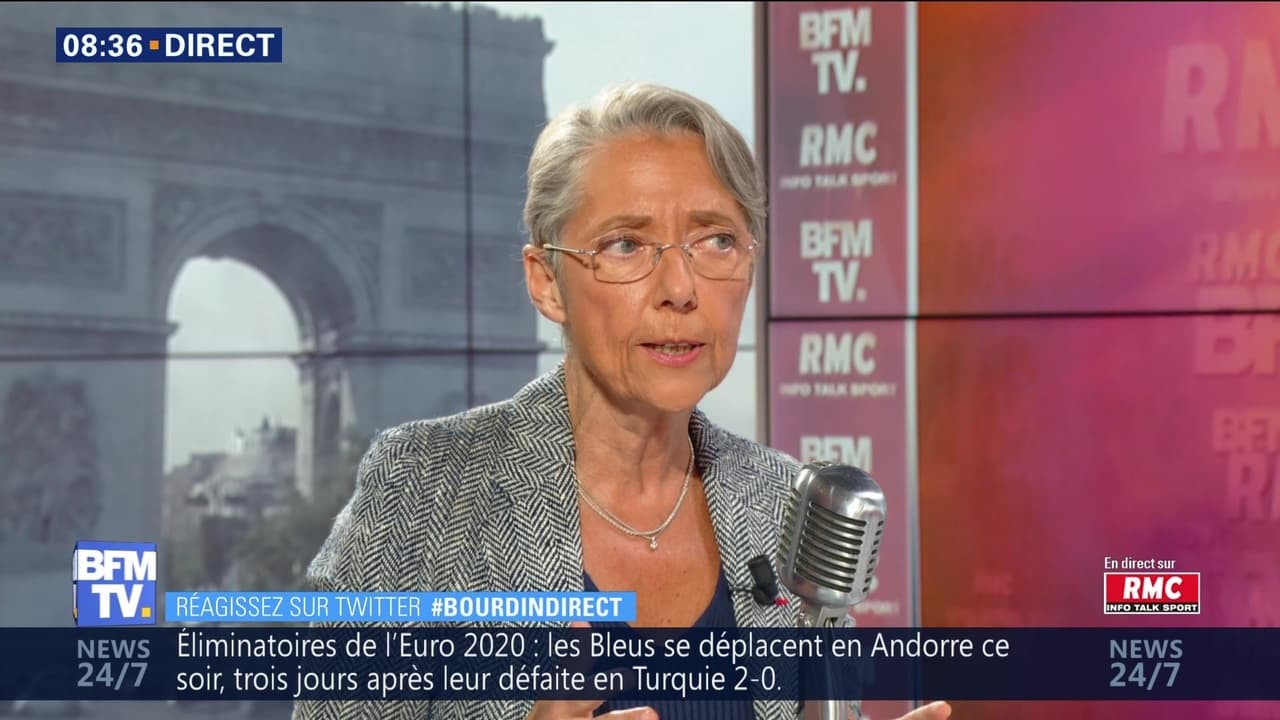 Elisabeth Borne face à Jean-Jacques Bourdin en direct