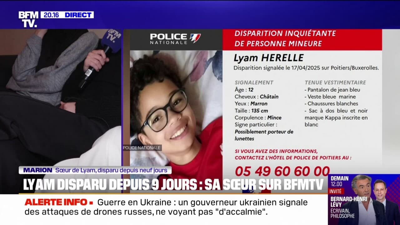 "Lyam, si tu nous entends, rentre": Marion, la sœur de Lyam, disparu ...