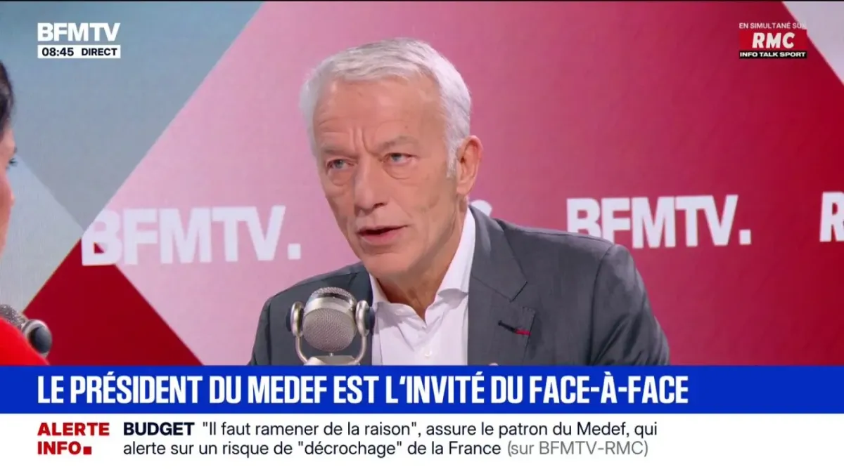 Patrick Martin, président du Medef: "On ne parle pas plus avec le RN qu ...