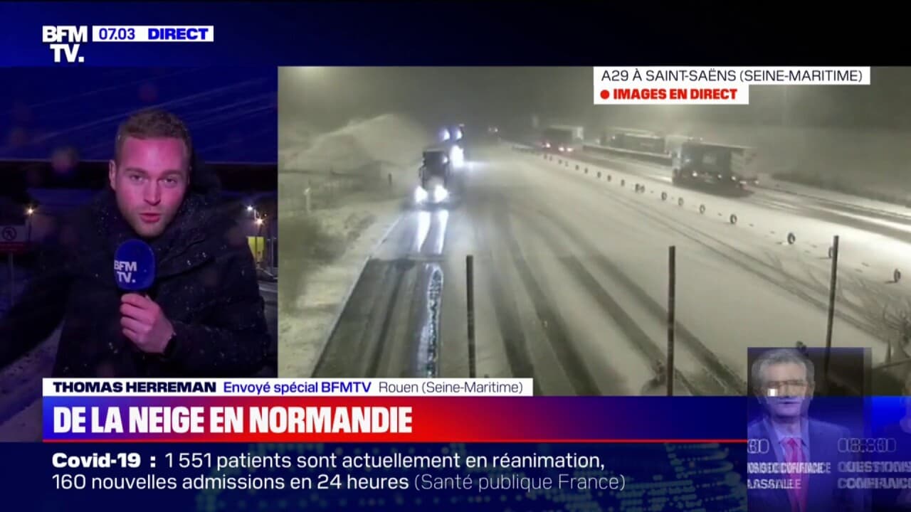 Neige et verglas: une seule voie praticable sur l'autoroute A29 en ...