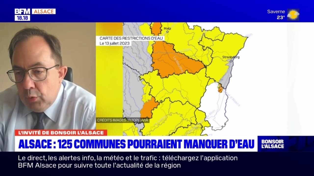 Alsace: "une raréfaction des ressources en eau" à cause du réchauffement climatique