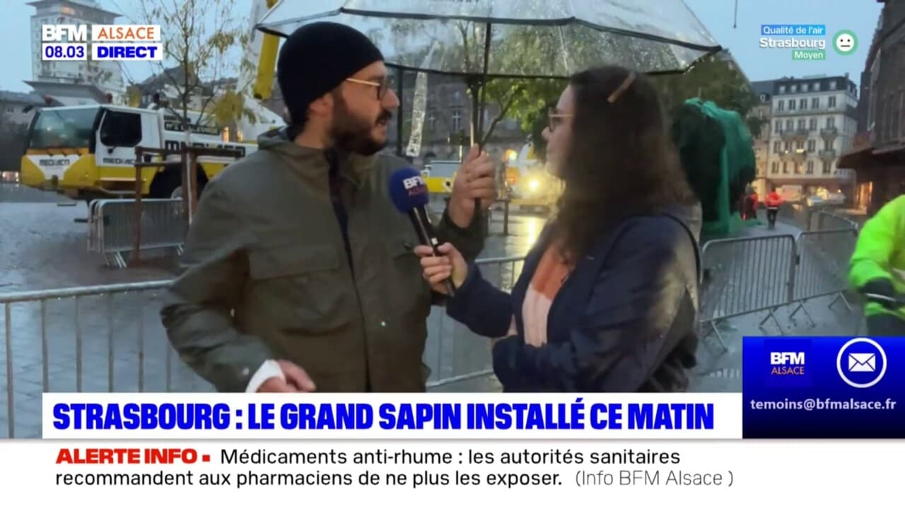 Strasbourg: les détails de l'installation du grand sapin