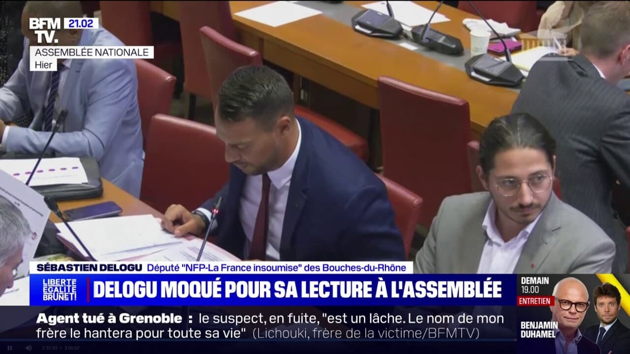 Sébastien Delogu (LFI) moqué pour sa lecture hésitante en commission à ...