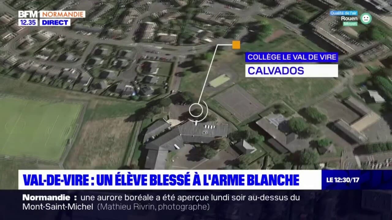 Calvados: un adolescent déféré pour avoir blessé à l'arme blanche un élève du collège du Val-de-Vire