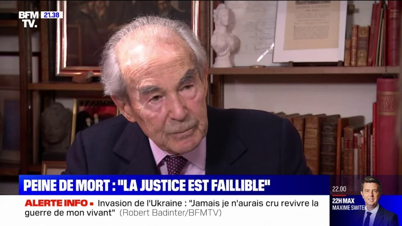 Robert Badinter: "L'homme est un animal qui tue, le progrès c'est de ...