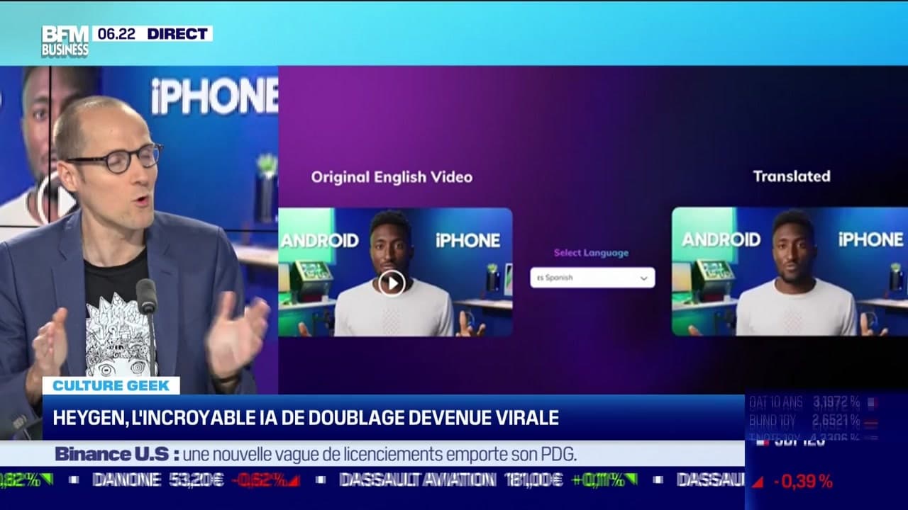 Culture Geek : HeyGen, l'incroyable IA de doublage devenue virale, par Anthony Morel - 14/09