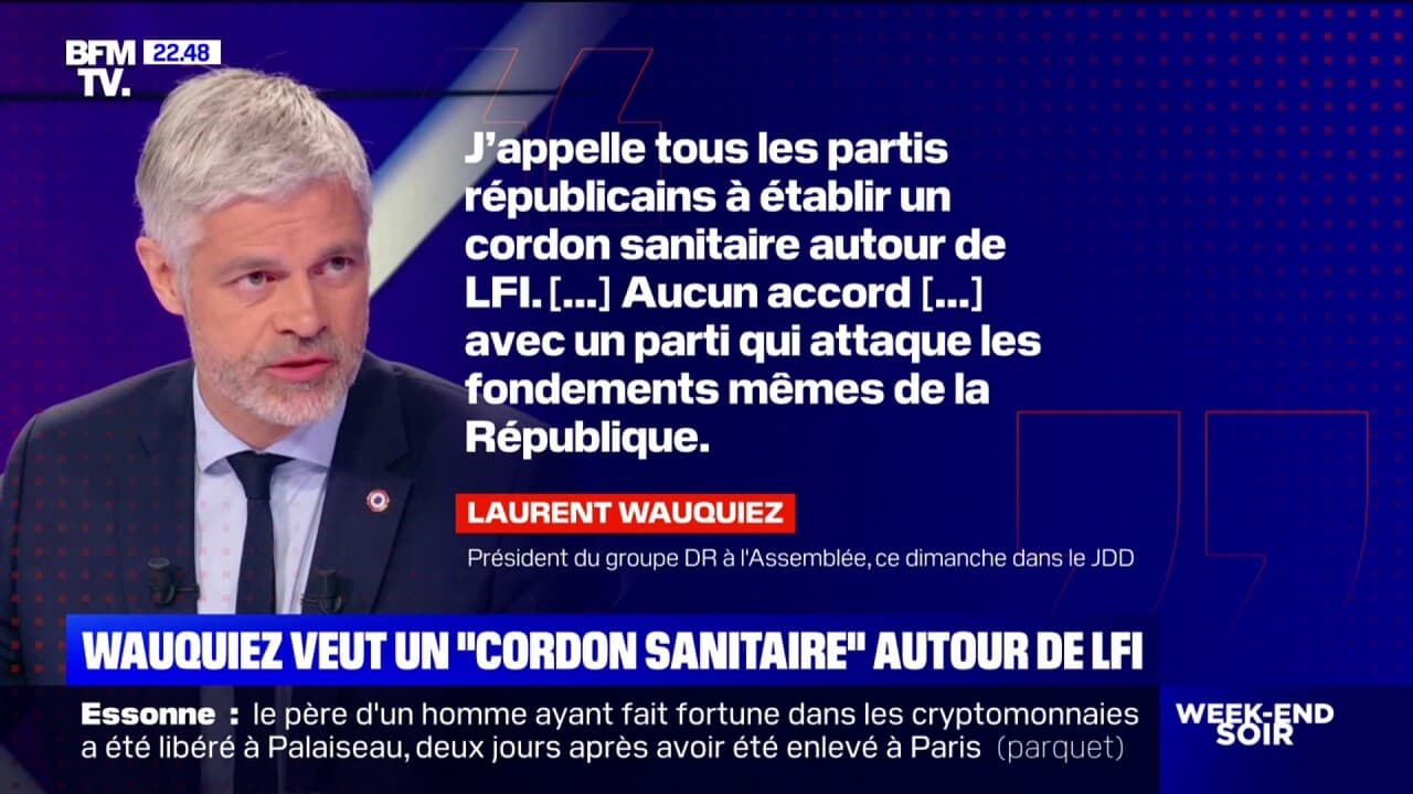 Dans une interview parue ce samedi dans le JDD, Laurent Wauquiez a ...