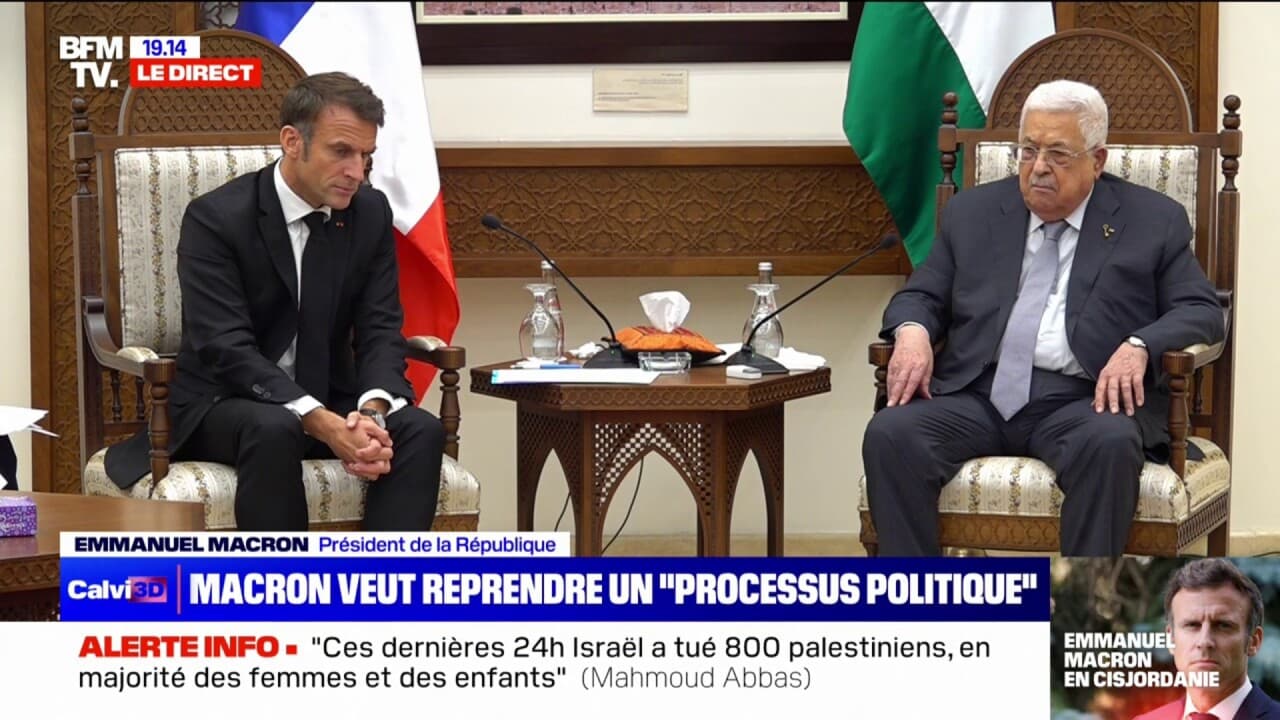 Israël/Palestine: pour Emmanuel Macron, "la reprise de discussions" autour d'un processus de ...