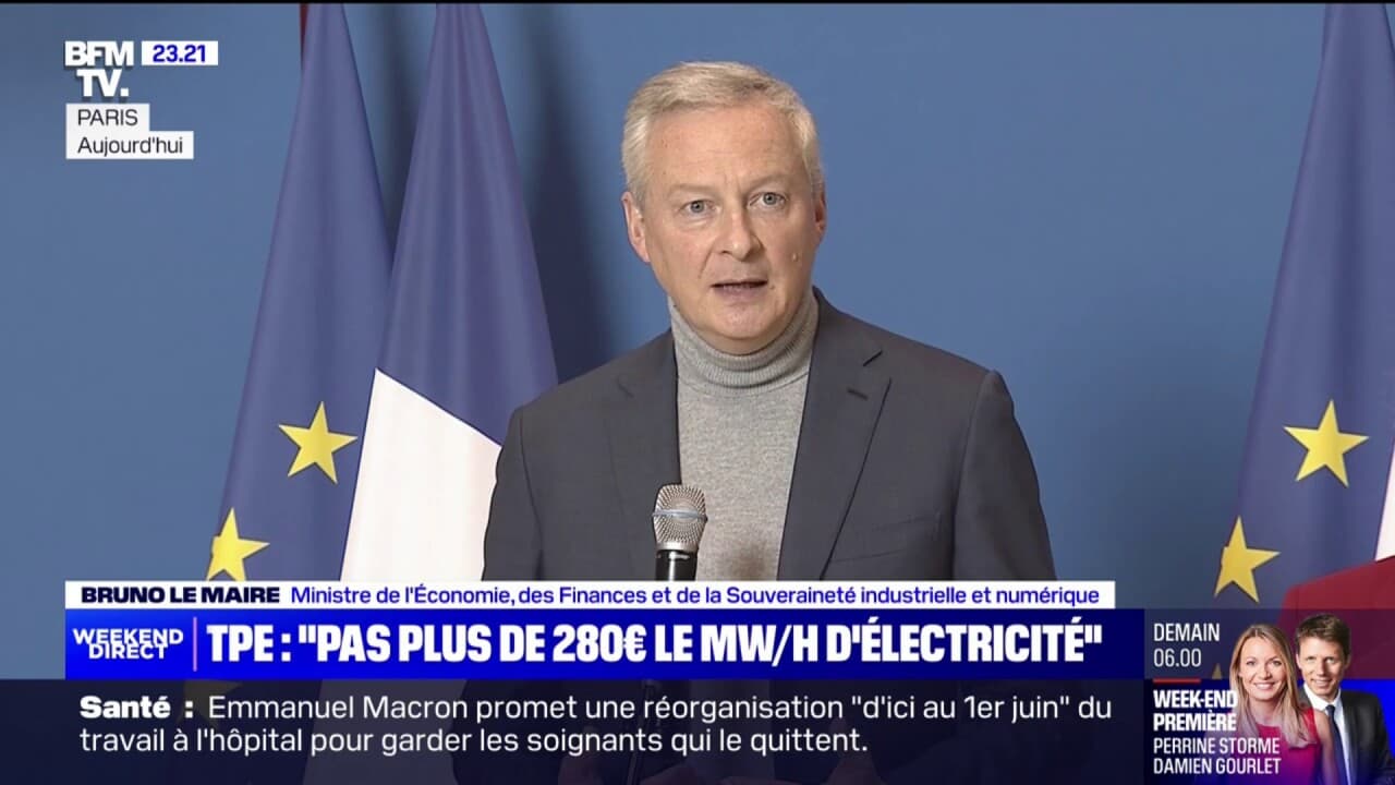 Le gouvernement annonce un tarif garanti de l’électricité pour les TPE en 2023