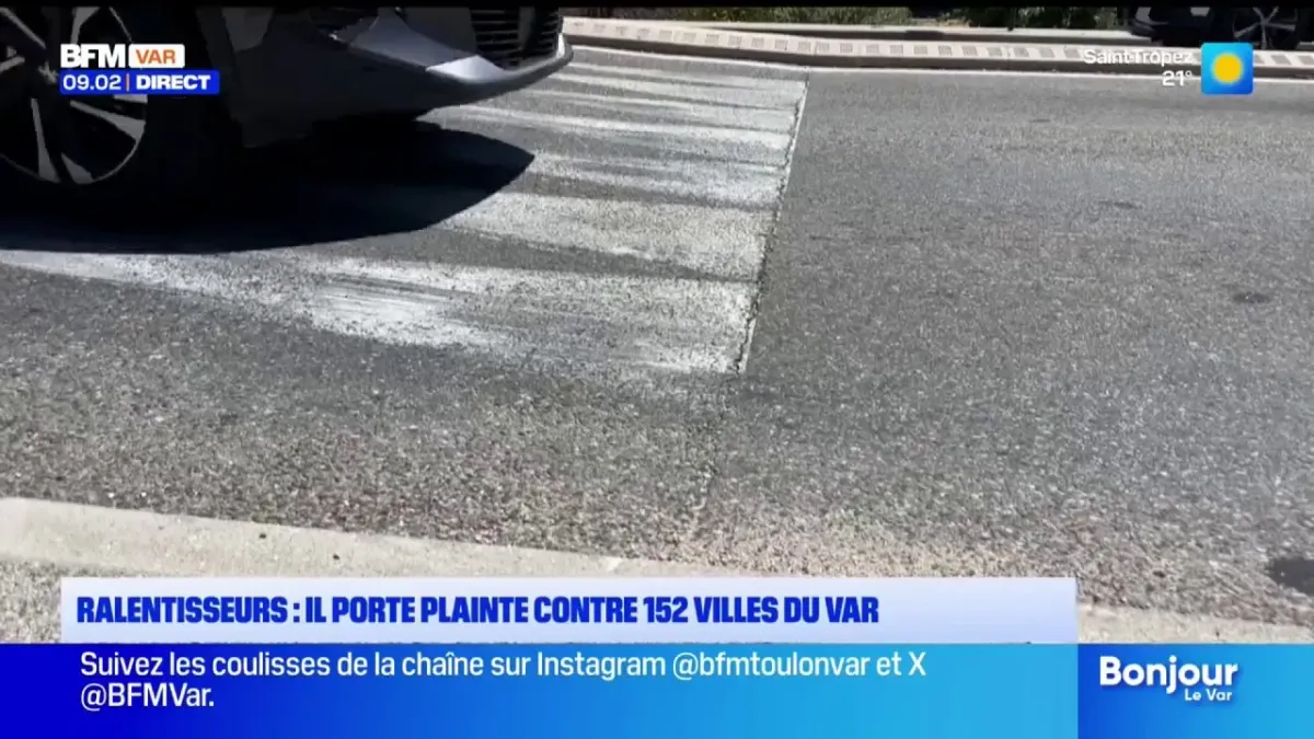 Ralentisseurs : il porte plainte contre 152 villes du Var