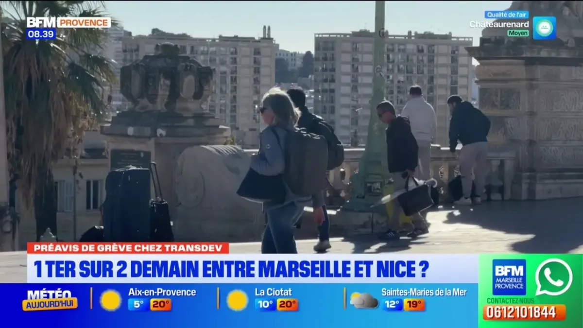 Préavis de grève chez Transdev. 1 TER sur 2 demain entre Marseille et Nice