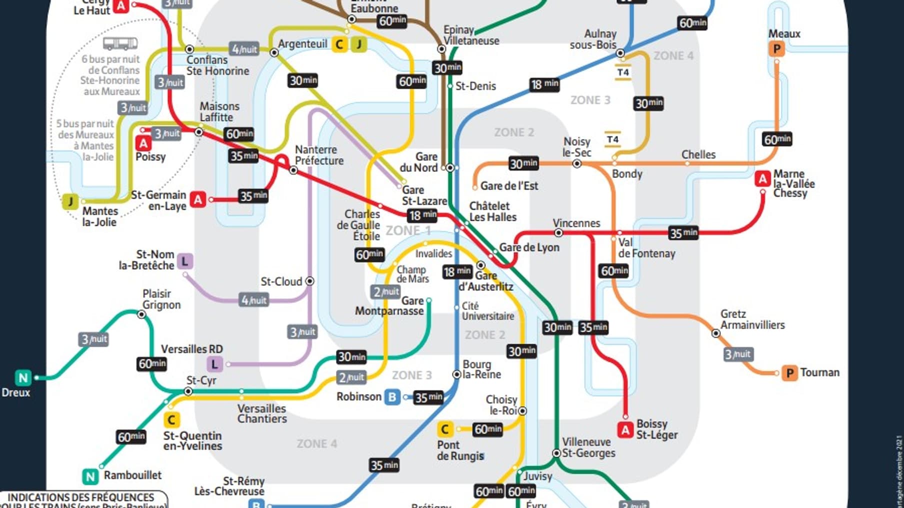 Métro, bus, RER: comment se déplacer en Île-de-France pour la nuit du ...