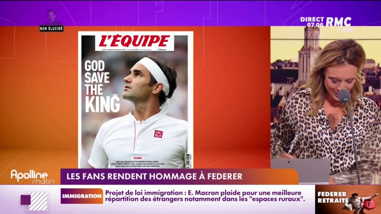 Les amateurs de tennis rendent hommage à la carrière de Roger Federer