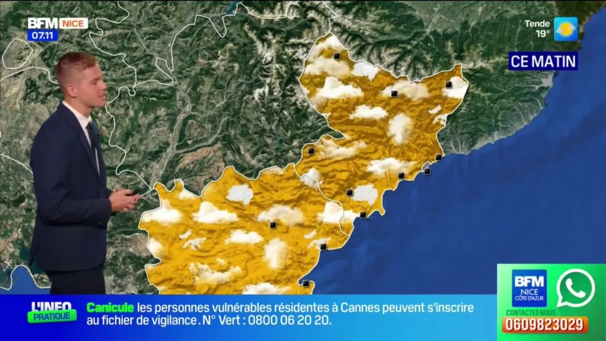 Météo Côte d'Azur: un ciel nuageux avec des orages dans les Alpes ...