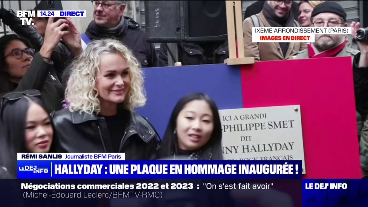 Une plaque en hommage à Johnny Hallyday a été inaugurée dans le 9e ...