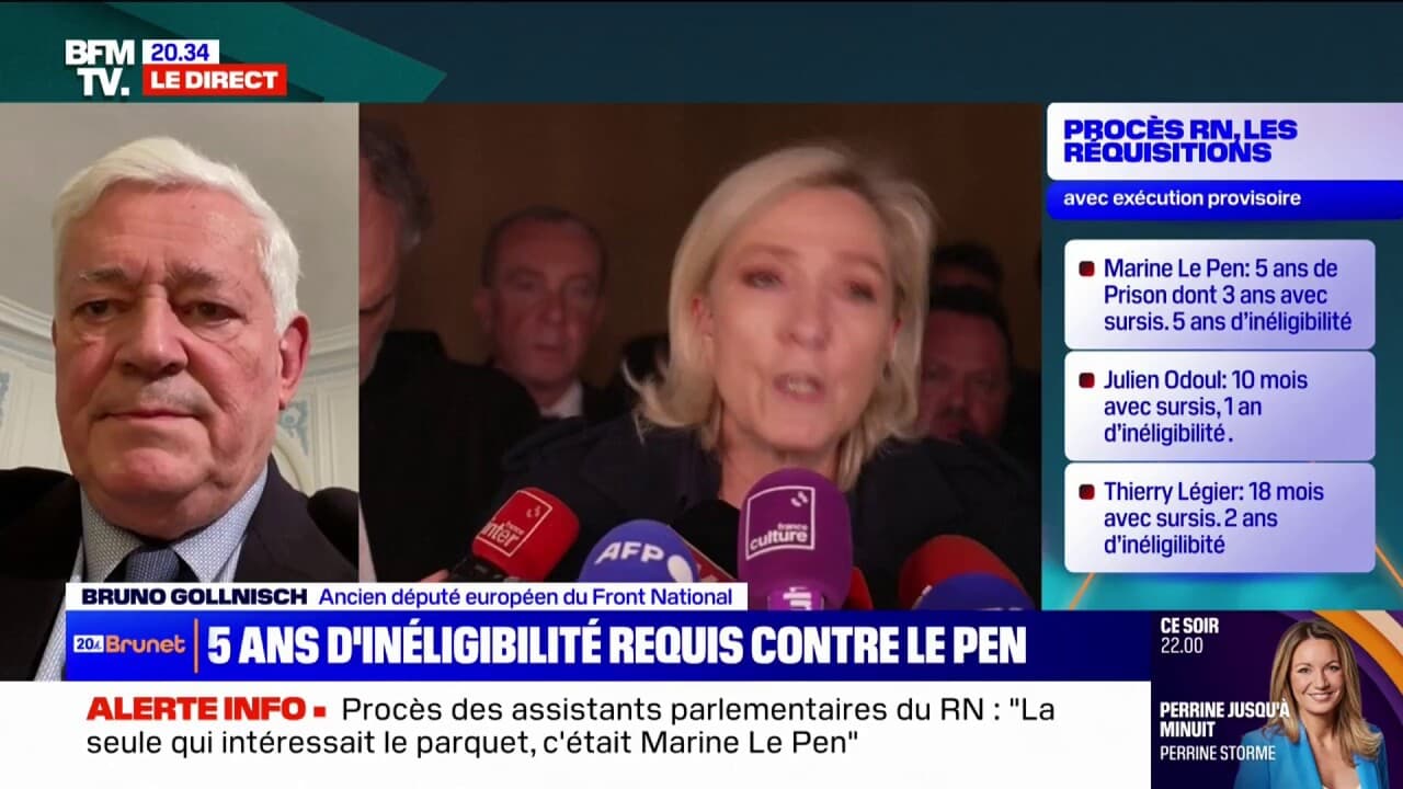 Procès RN: "C'est un procès politique", estime Bruno Gollnisch, ancien ...