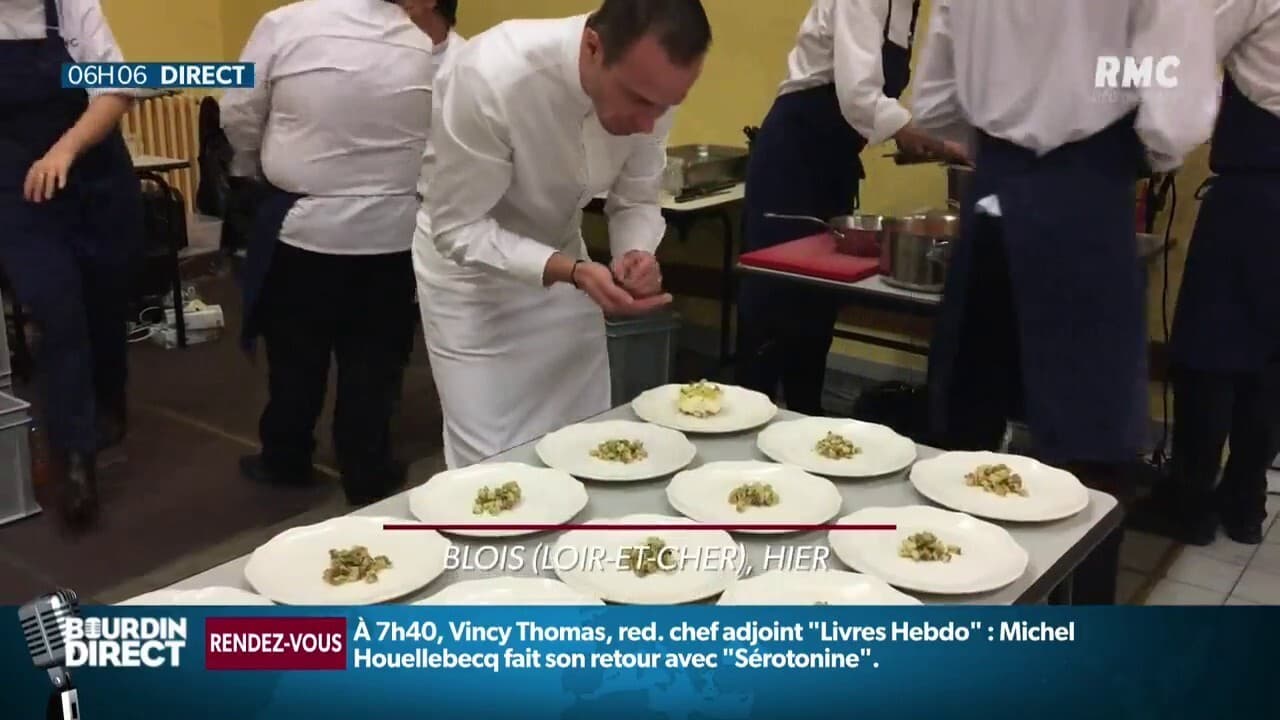 A Blois, le chef étoilé Christophe Hay a préparé un repas pour 80 bénéficiaires des Restos du Coeur