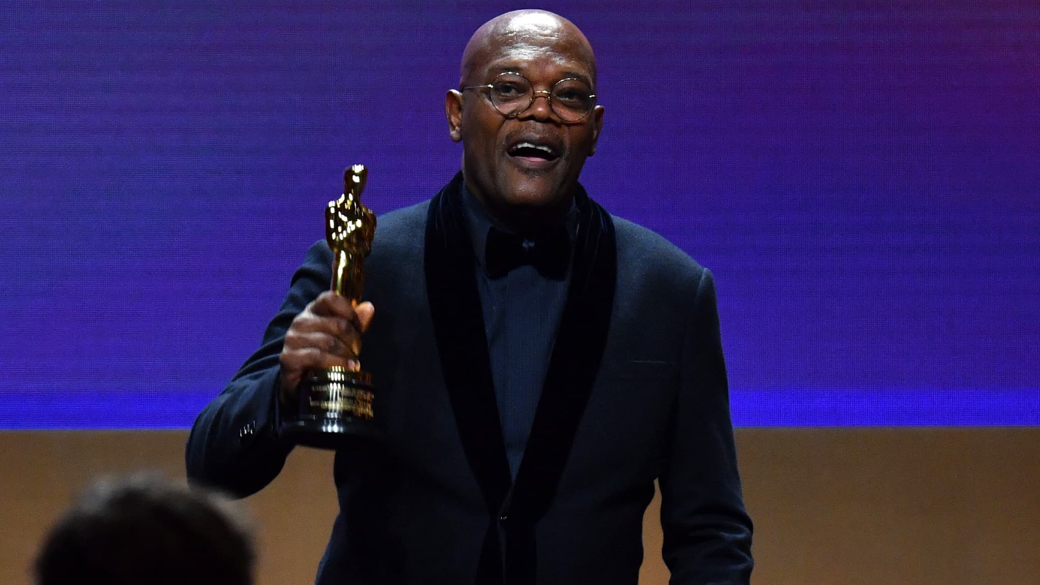 L'acteur américain Samuel L. Jackson reçoit un Oscar d'honneur