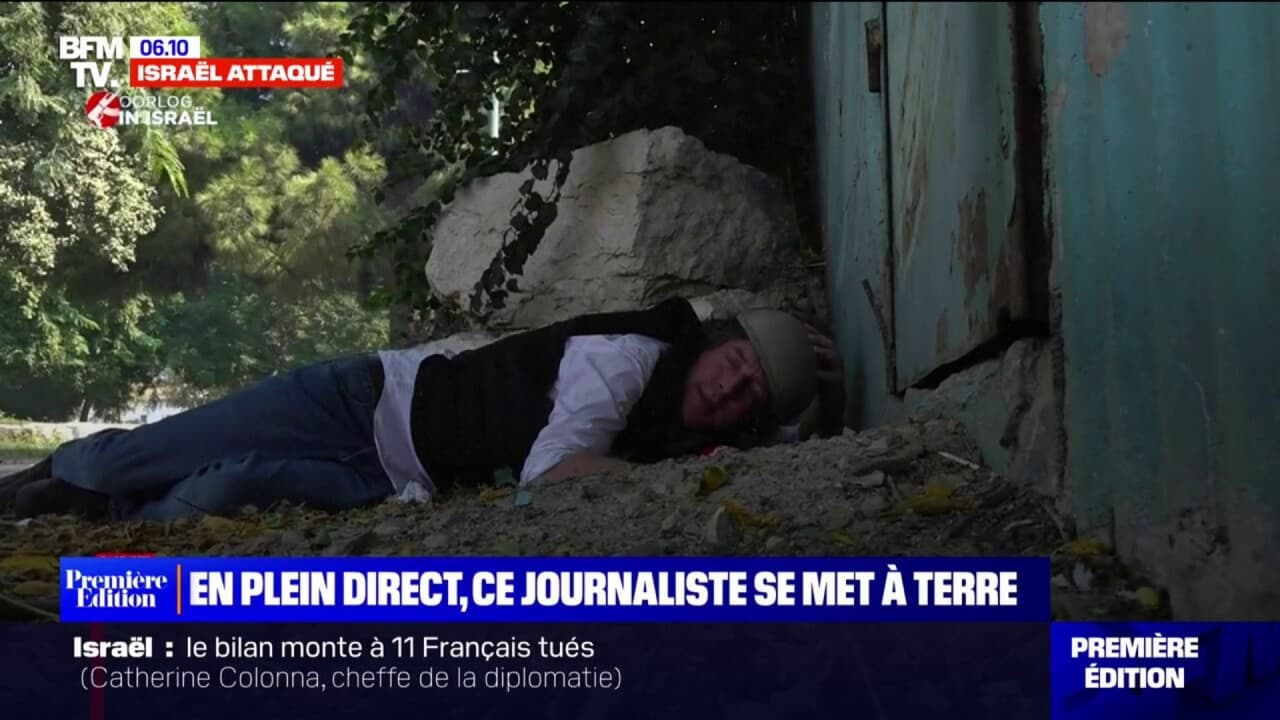 Israël: ces reporters contraints de s'allonger au sol en direct à cause ...