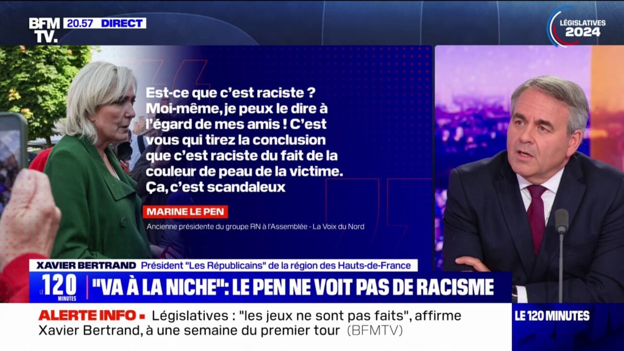 Réaction de Marine Le Pen aux propos racistes tenus contre Divine ...
