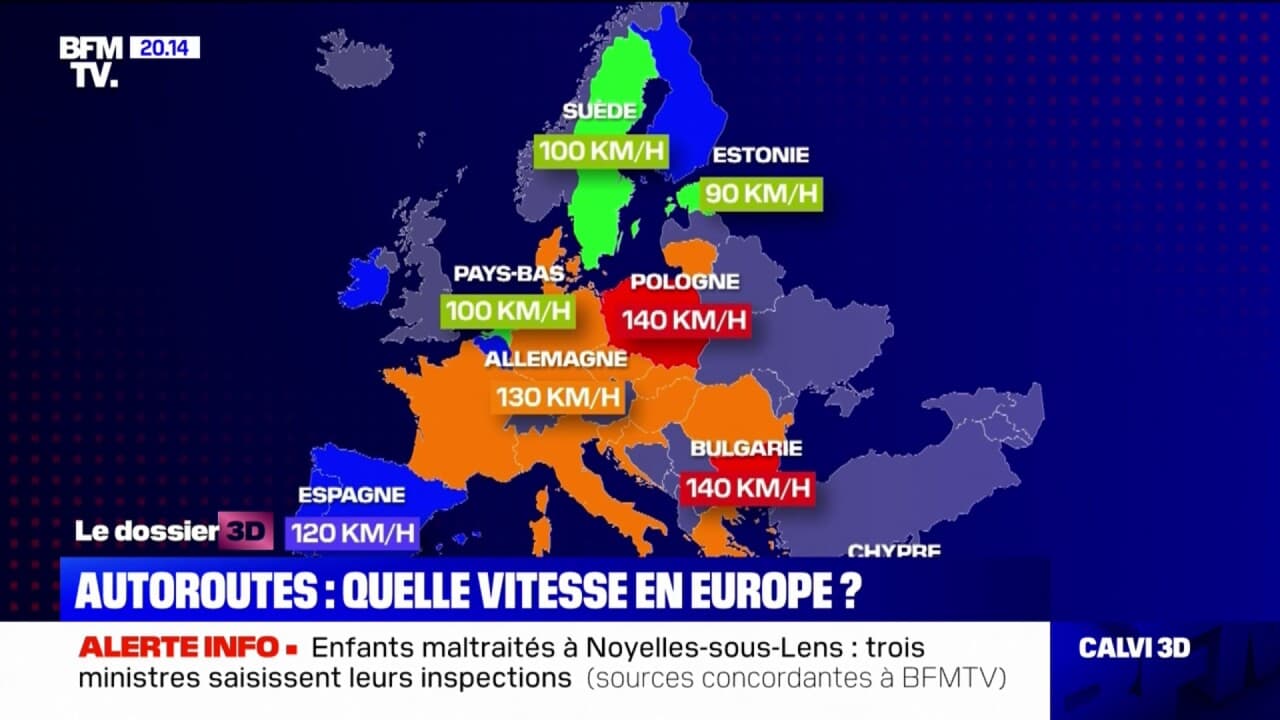 Autoroutes: quelle vitesse en Europe