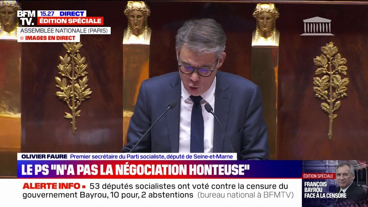 Olivier Faure (PS): “Nous n’avons pas la négociation honteuse”