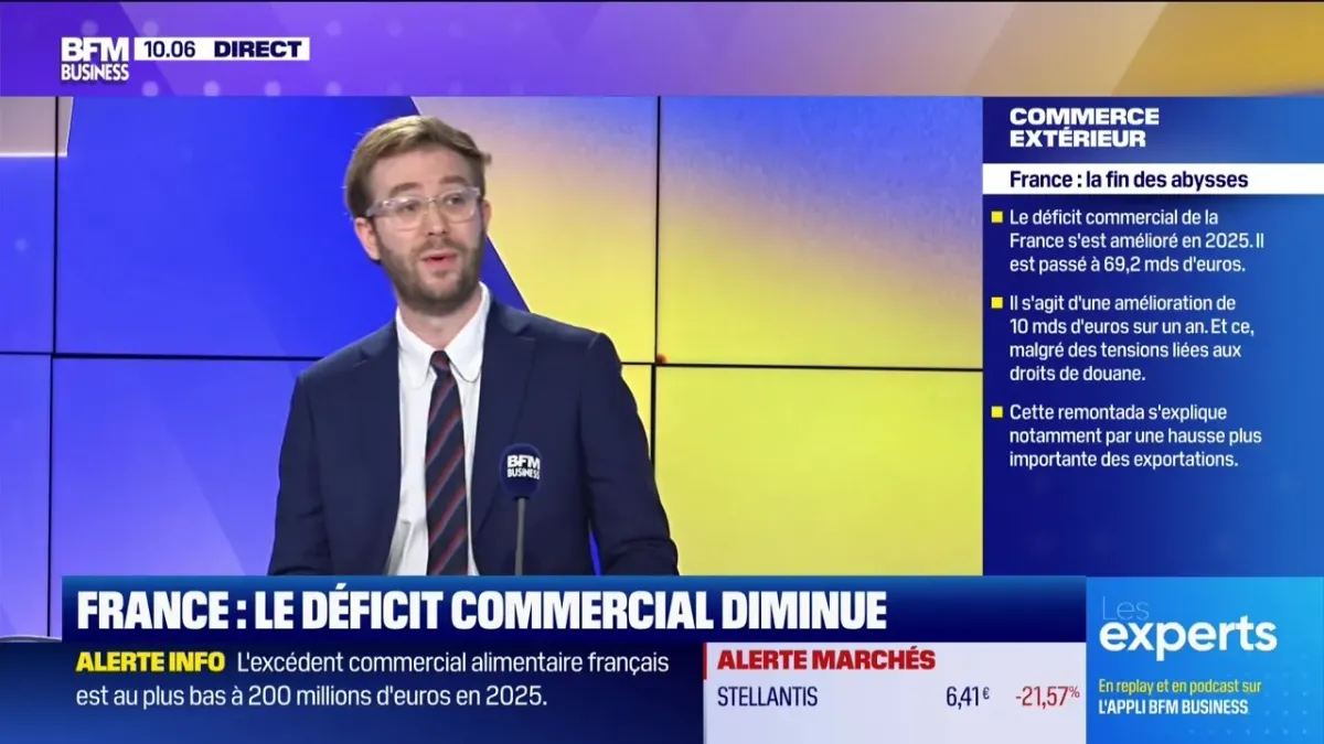 Les Experts : France, le déficit commercial diminue - 06/02