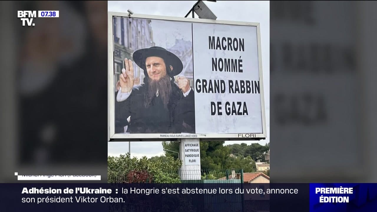 L'image du jour : Macron en "grand rabbin" sur une affiche - 15/12