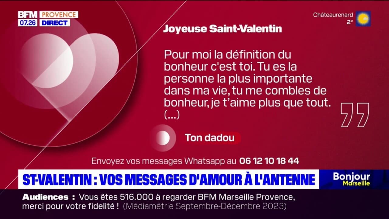 Marseille Story: vos messages d'amour à l'occasion de la Saint-Valentin
