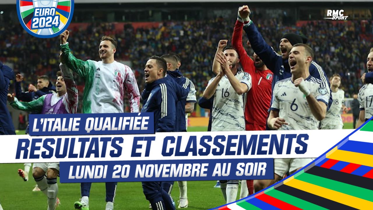 Euro 2024 (Q): L'Italie qualifiée, résultats et classements au 20 novembre