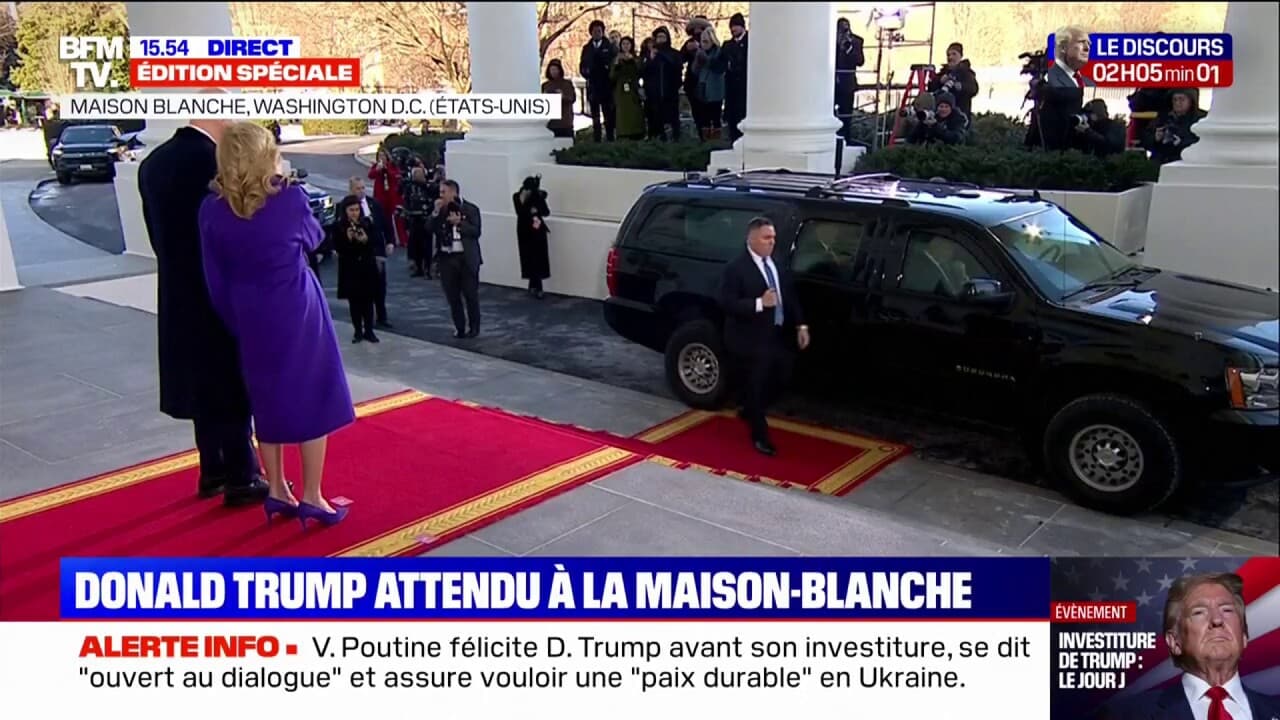 Investiture de Donald Trump: le président élu est reçu à la Maison ...