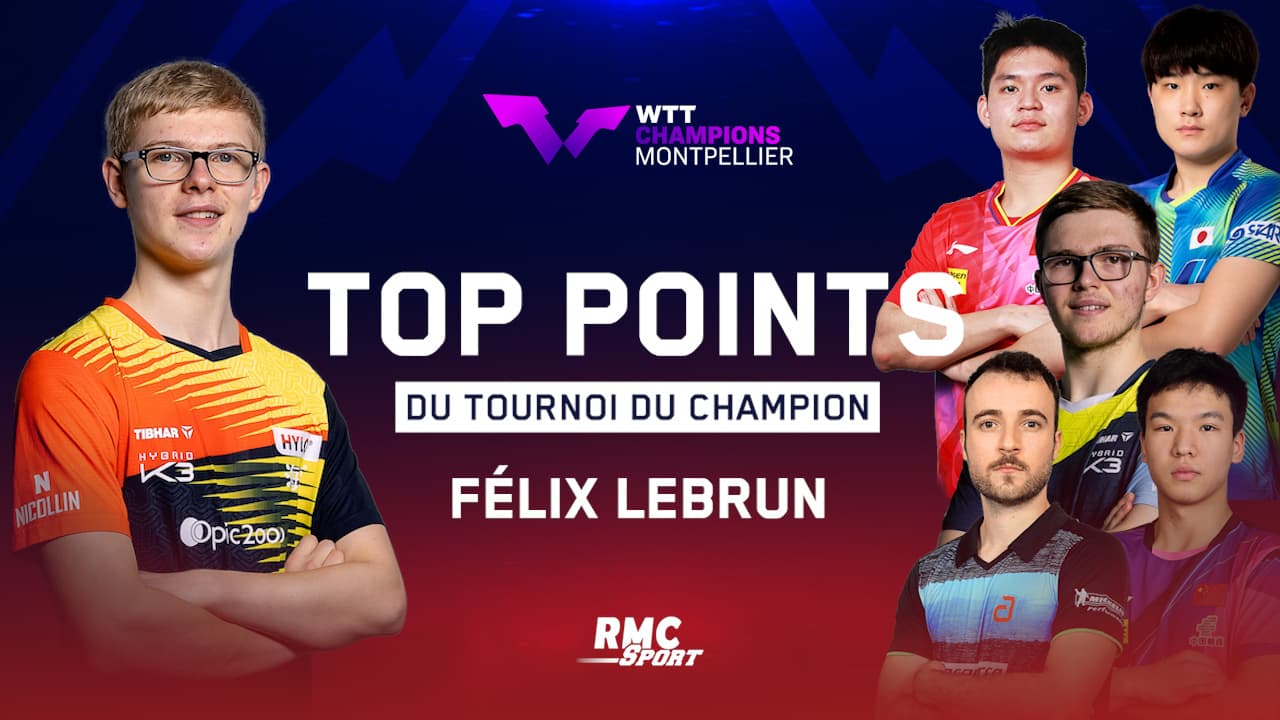 WTT Champions Montpellier : le top point du tournoi du champion Félix Lebrun