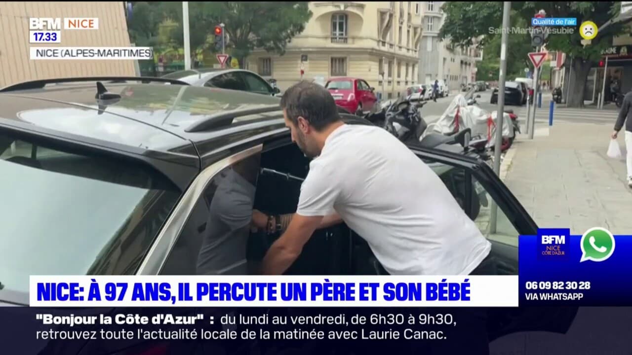 Nice: à 97 ans au volant de sa voiture, il heurte un père et son bébé
