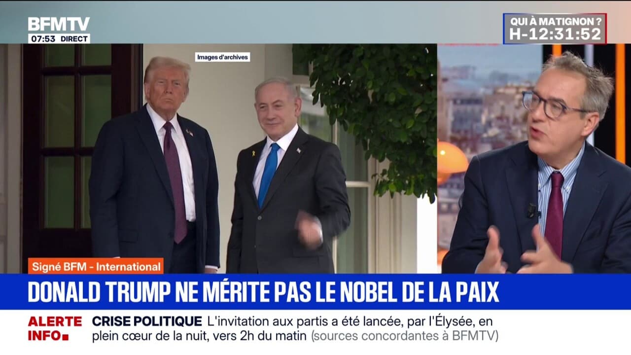 SIGNÉ BFM - Prix Nobel de la paix: "Fondamentalement, Donald Trump n ...