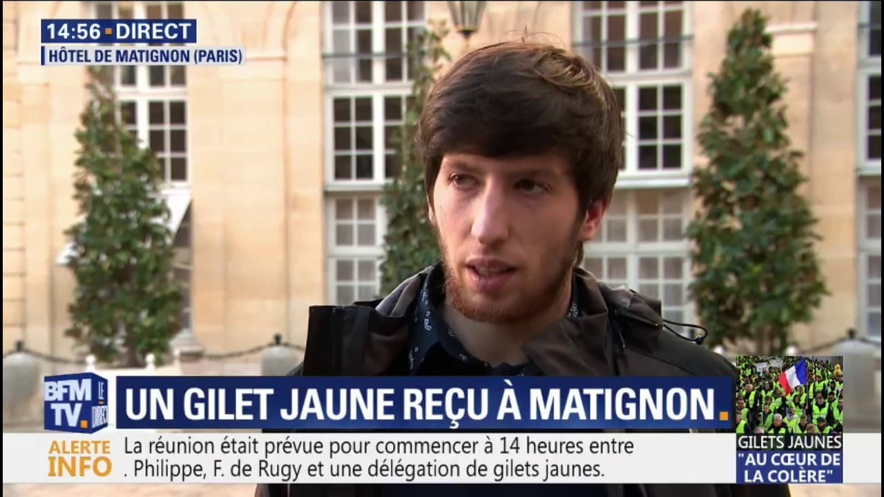 Le membre des gilets jaunes Jason Herbert assure que "le Premier ...