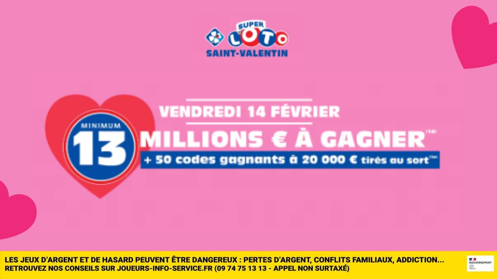 Super Loto Saint-Valentin : la cagnotte du 14 février s'élève à 13 ...