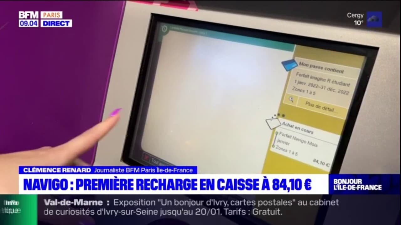 Navigo: première recharge en caisse à 84,10 euros