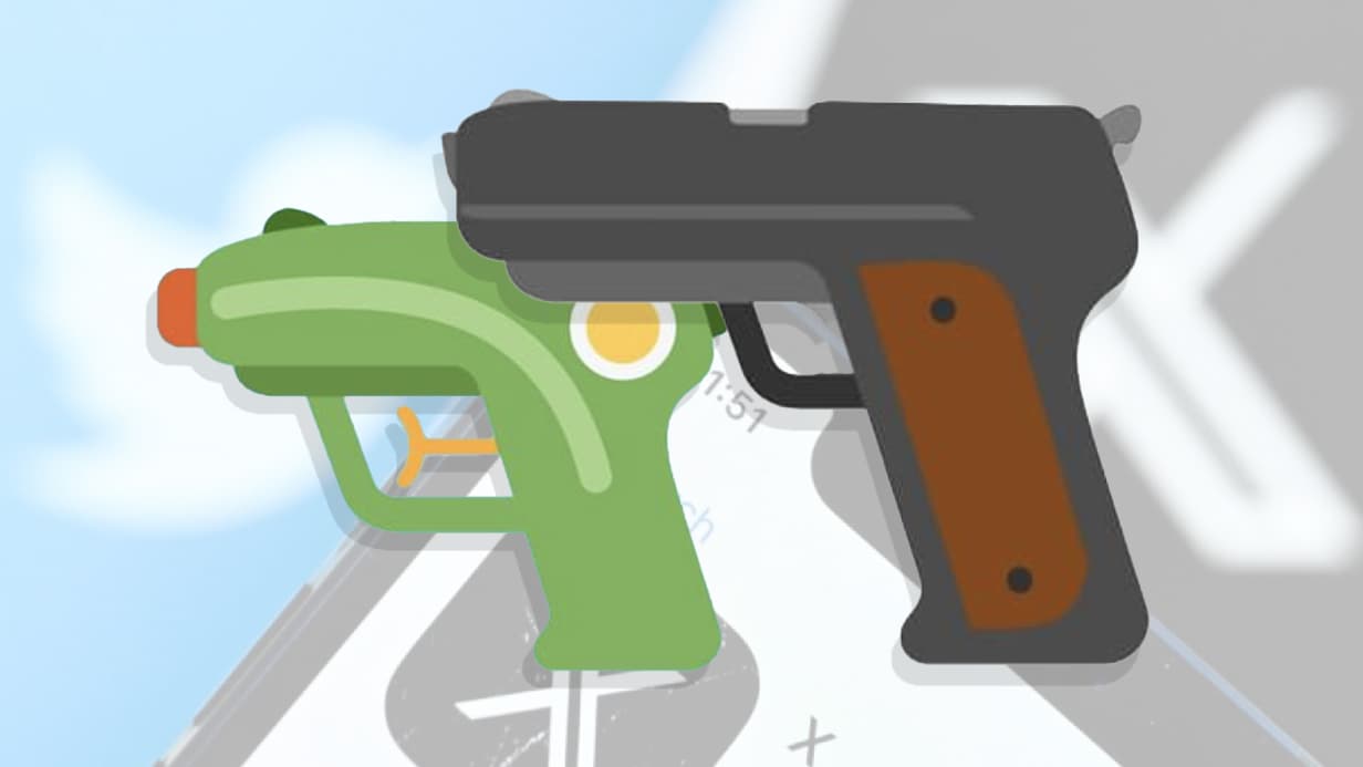 "Son format légitime": Twitter remplace l'émoji "pistolet à eau" par un ...