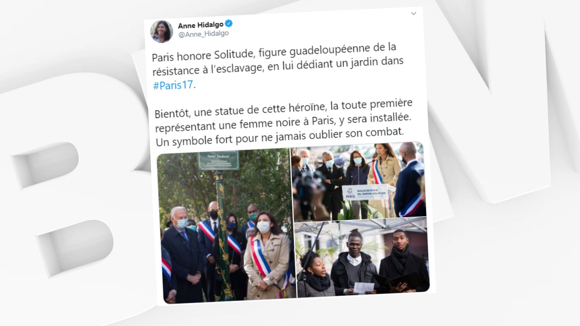 "Solitude", héroïne de la résistance des esclaves, a son jardin à Paris