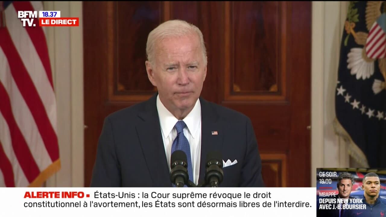 Joe Biden: "C'est un jour triste pour la Cour [suprême] et pour le pays"