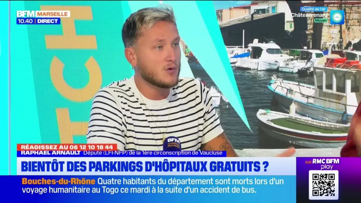 Parking/Hôpitaux : Raphaël Arnault, député LFI, débat de sa proposition ...