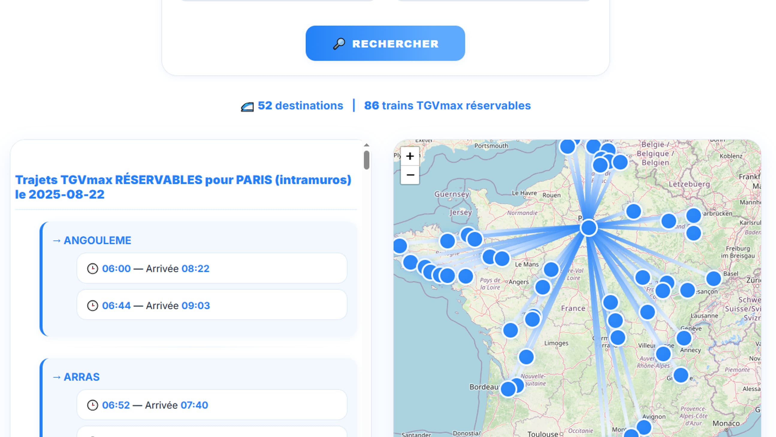 TGV Max: un nouveau site vous permet de trouver directement tous les ...