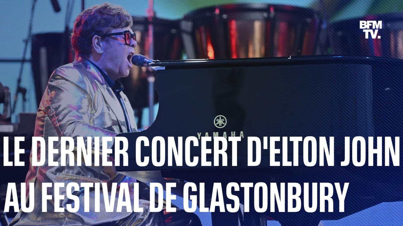 Les images du dernier concert britannique d'Elton John au festival de ...