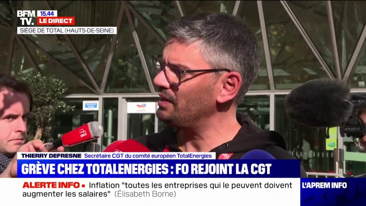 Thierry Defresne, CGT TotalEnergies: "On ne fait pas grève pour créer ...