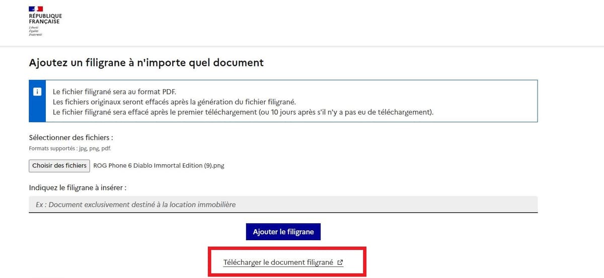 Comment ajouter un filigrane sur les documents d'identité envoyés par mail?