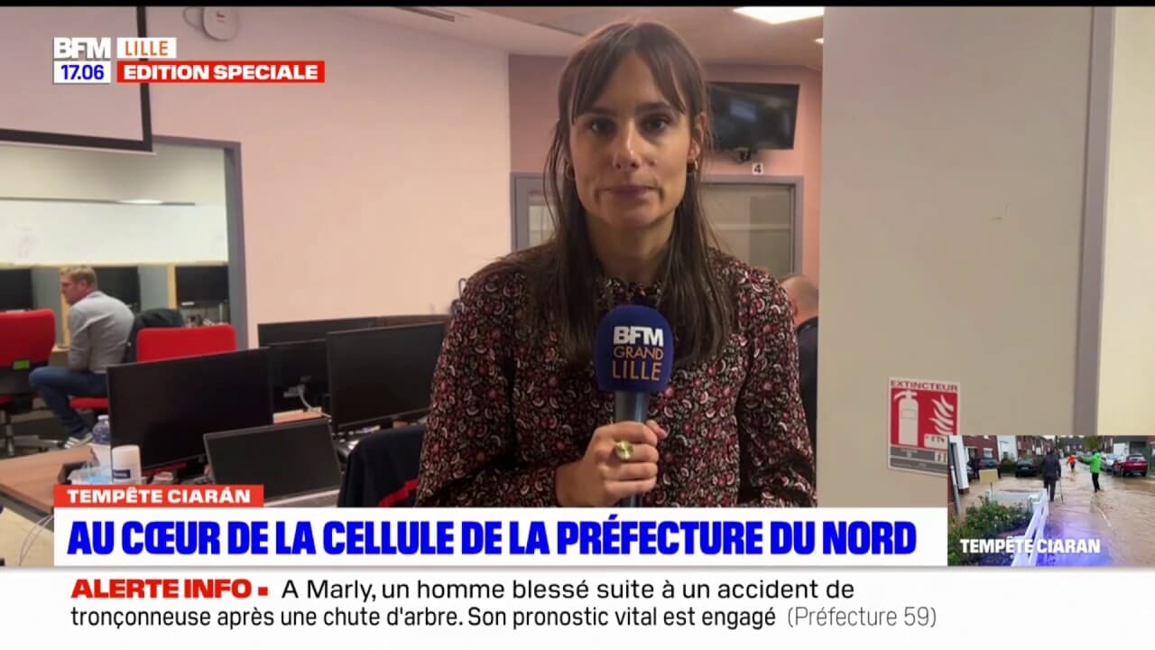 Temp锚te Ciaran Au C艙ur De La Cellule De Crise De La Pr茅fecture Du Nord
