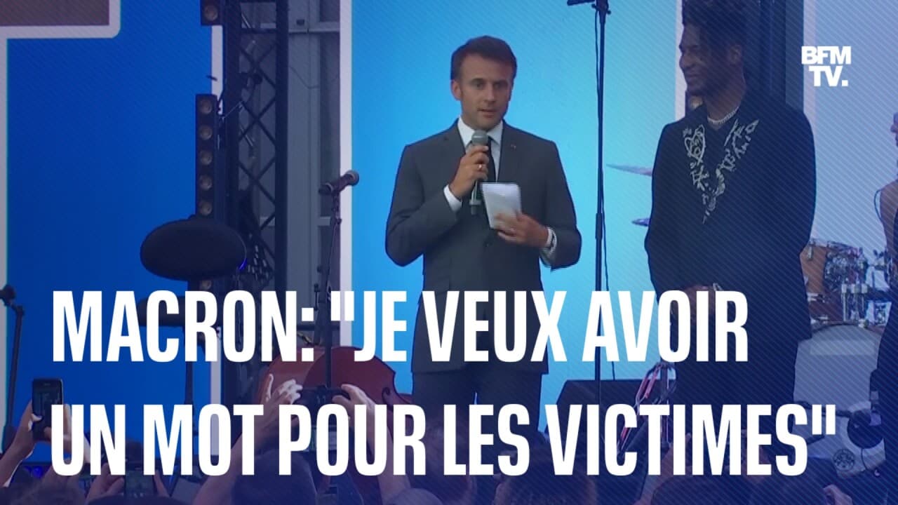 Emmanuel Macron: "Je veux avoir un mot pour toutes les victimes, les ...