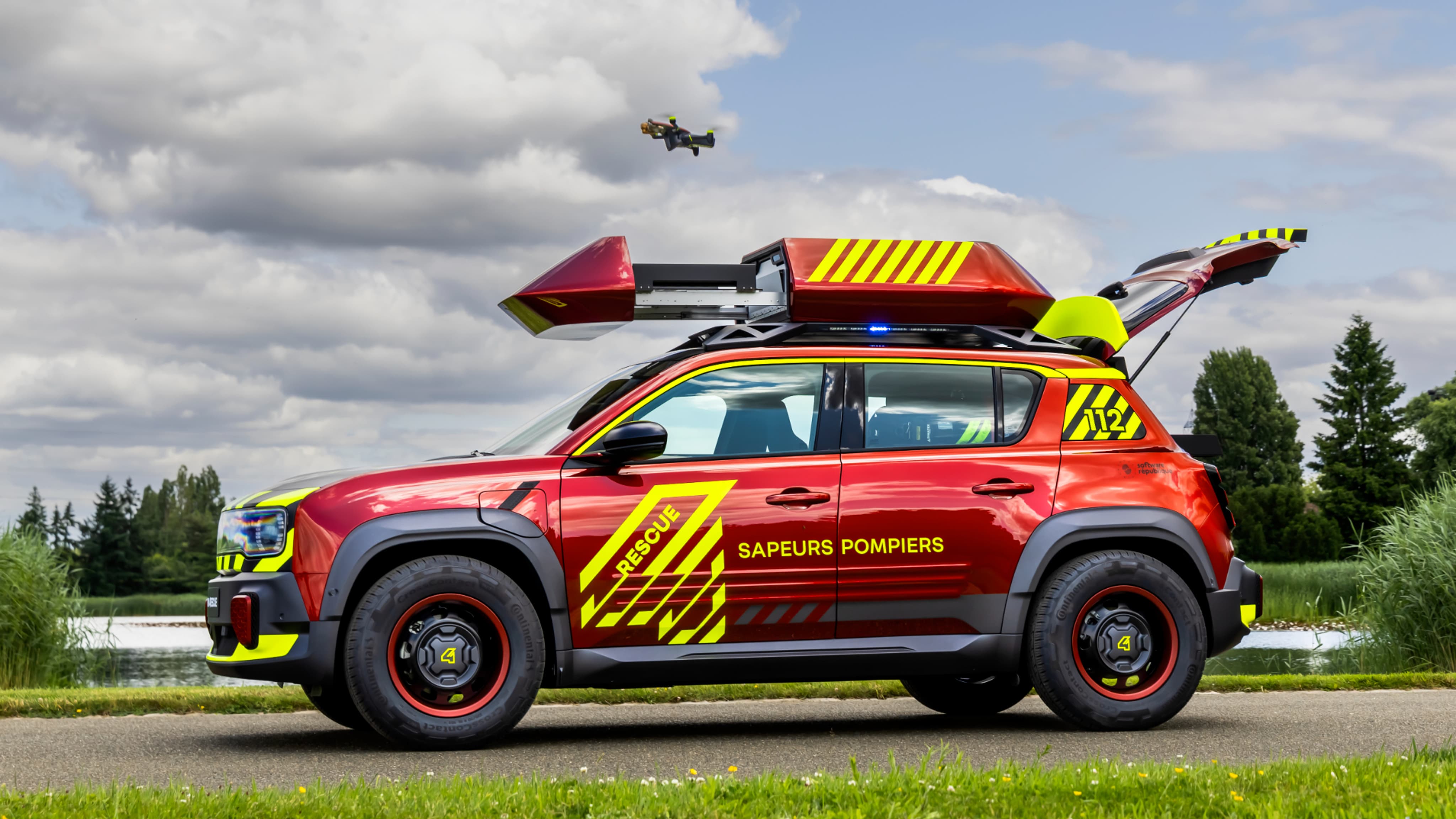Les pompiers avaient une "4L" rouge dans le passé, voici le concept ...