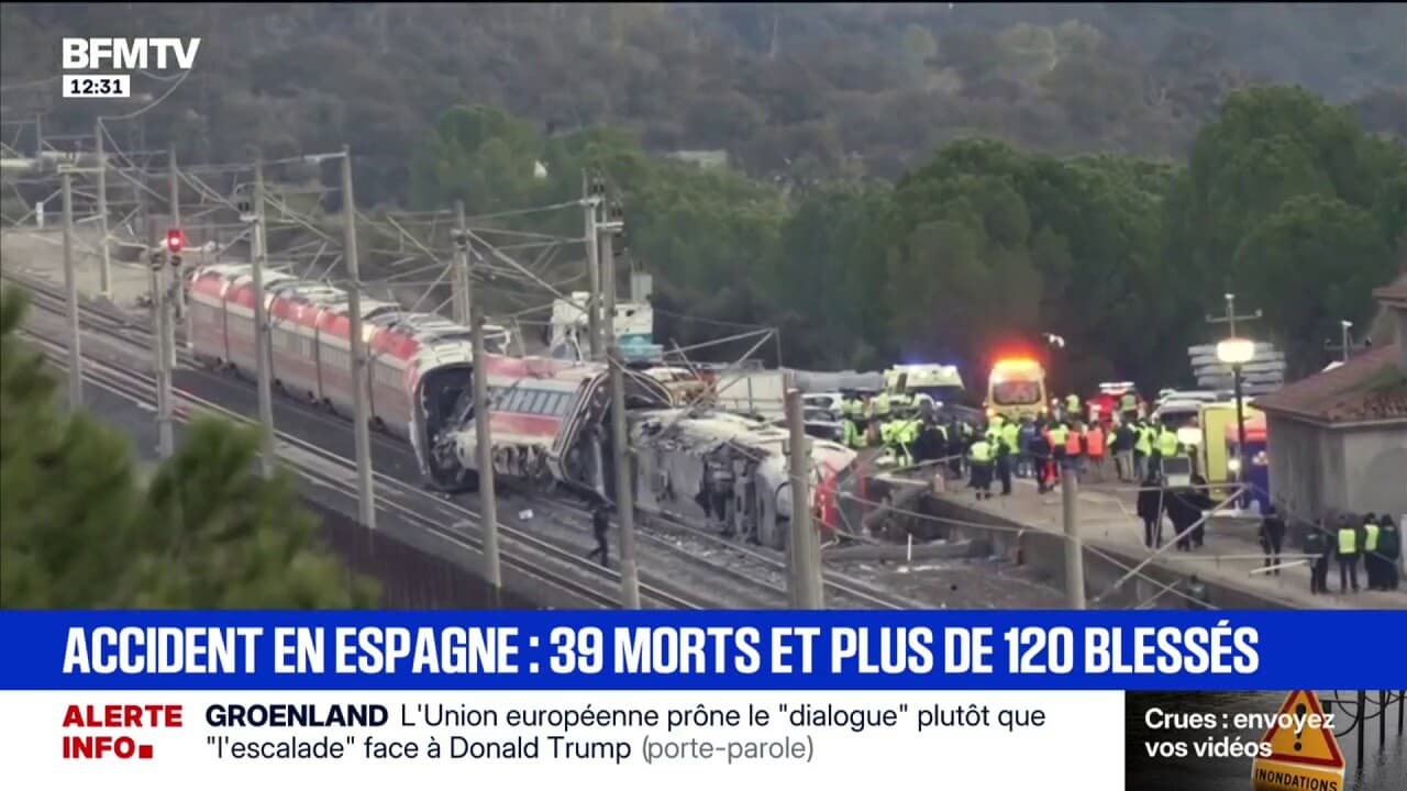 Accident de train en Espagne: 39 morts et plus de 120 blessés, et le ...